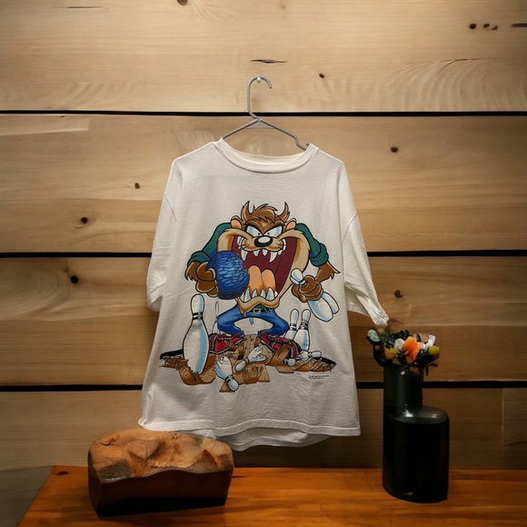 changes | Shirts | Vintage Taz Bowling Aop Tshirt | Poshmark